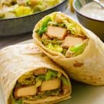 Vegan Caesar Salad Wraps - The Stingy Vegan