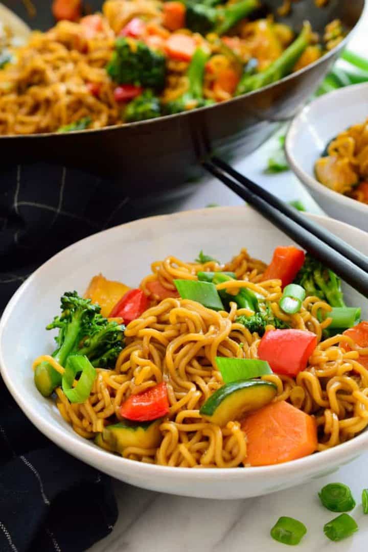 Ramen Stir Fry - The Stingy Vegan