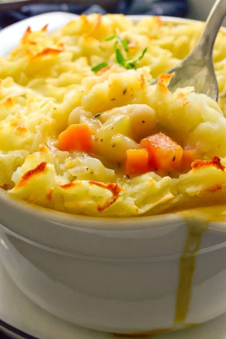 Vegan Pot Pie with Mashed Potato Crust - The Stingy Vegan
