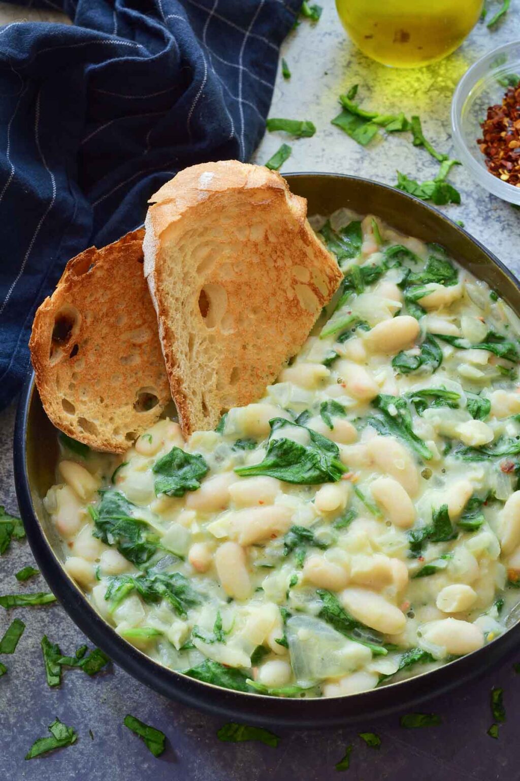 White Beans and Spinach - The Stingy Vegan