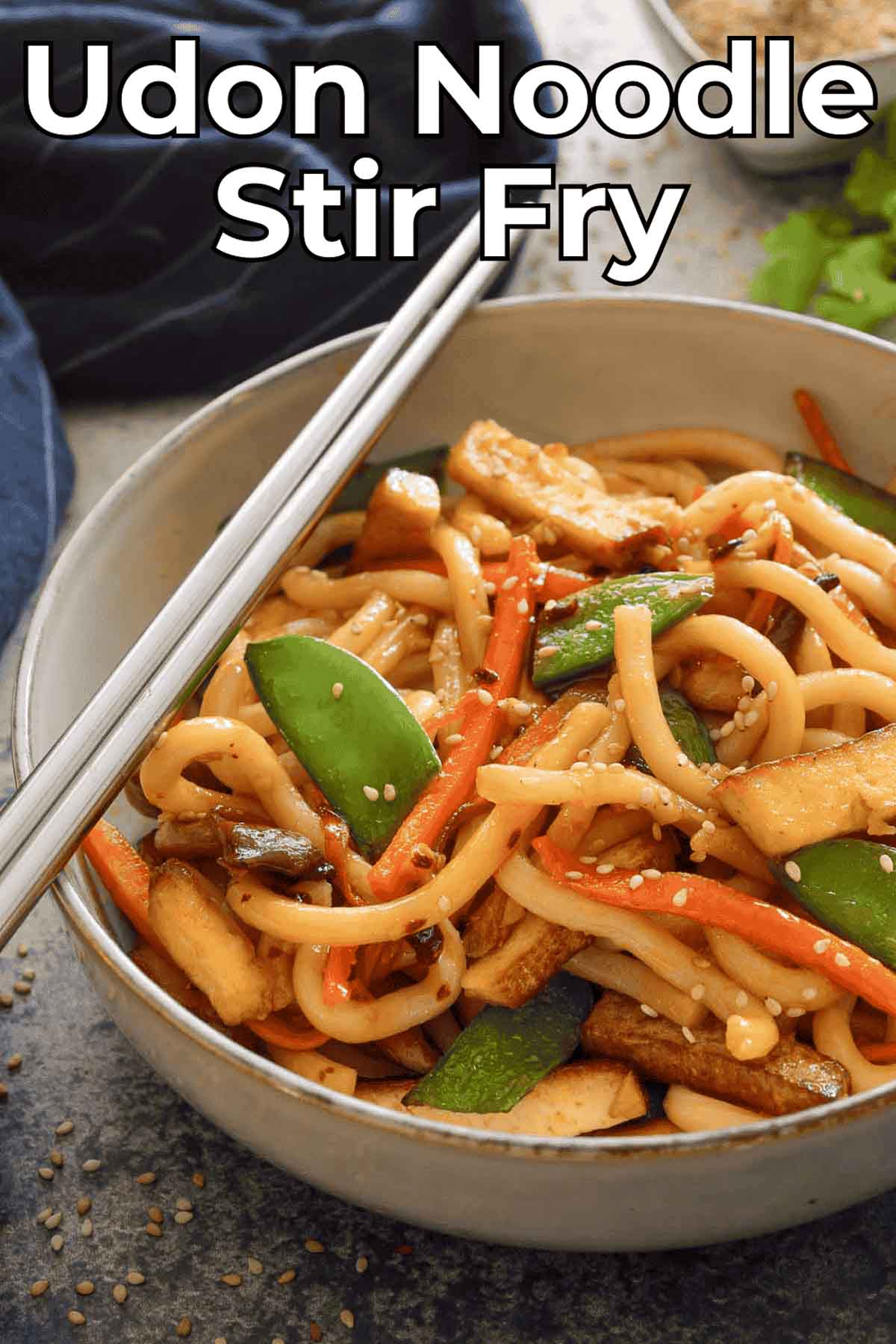 Udon Noodle Stir Fry - The Stingy Vegan